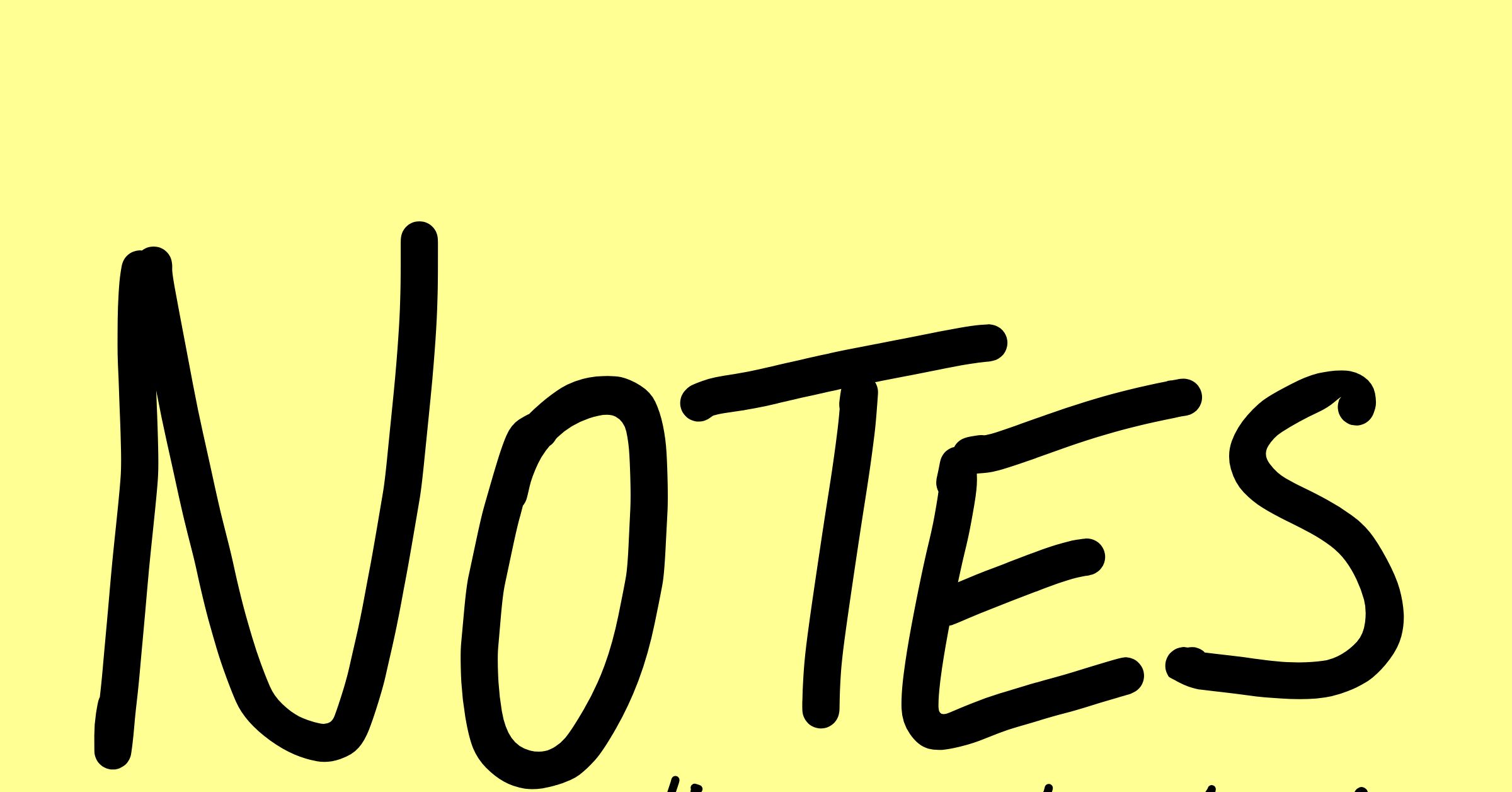 It's all about the Notes